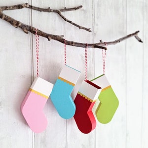 Christmas Stocking Gift Box SVG: DIY Tree Decoration (digital Download ...