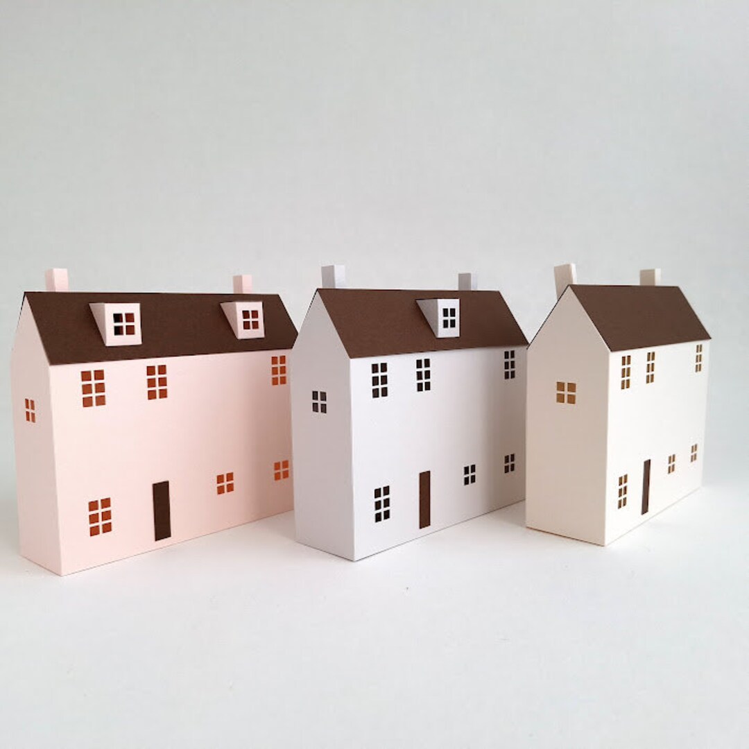 DIY Paper Village House Bundle: Tea Light Decoration (SVG File) - Etsy