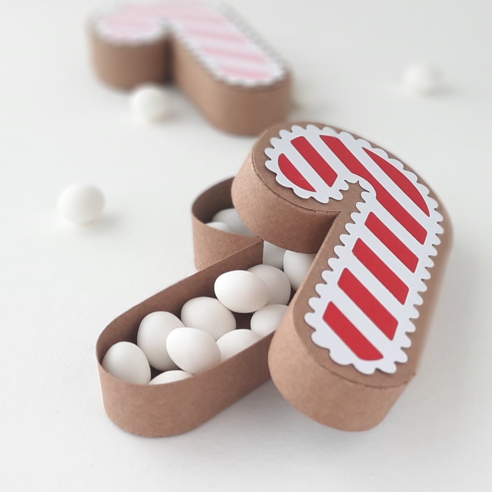 Gingerbread Candy Cane Treat Box - Etsy