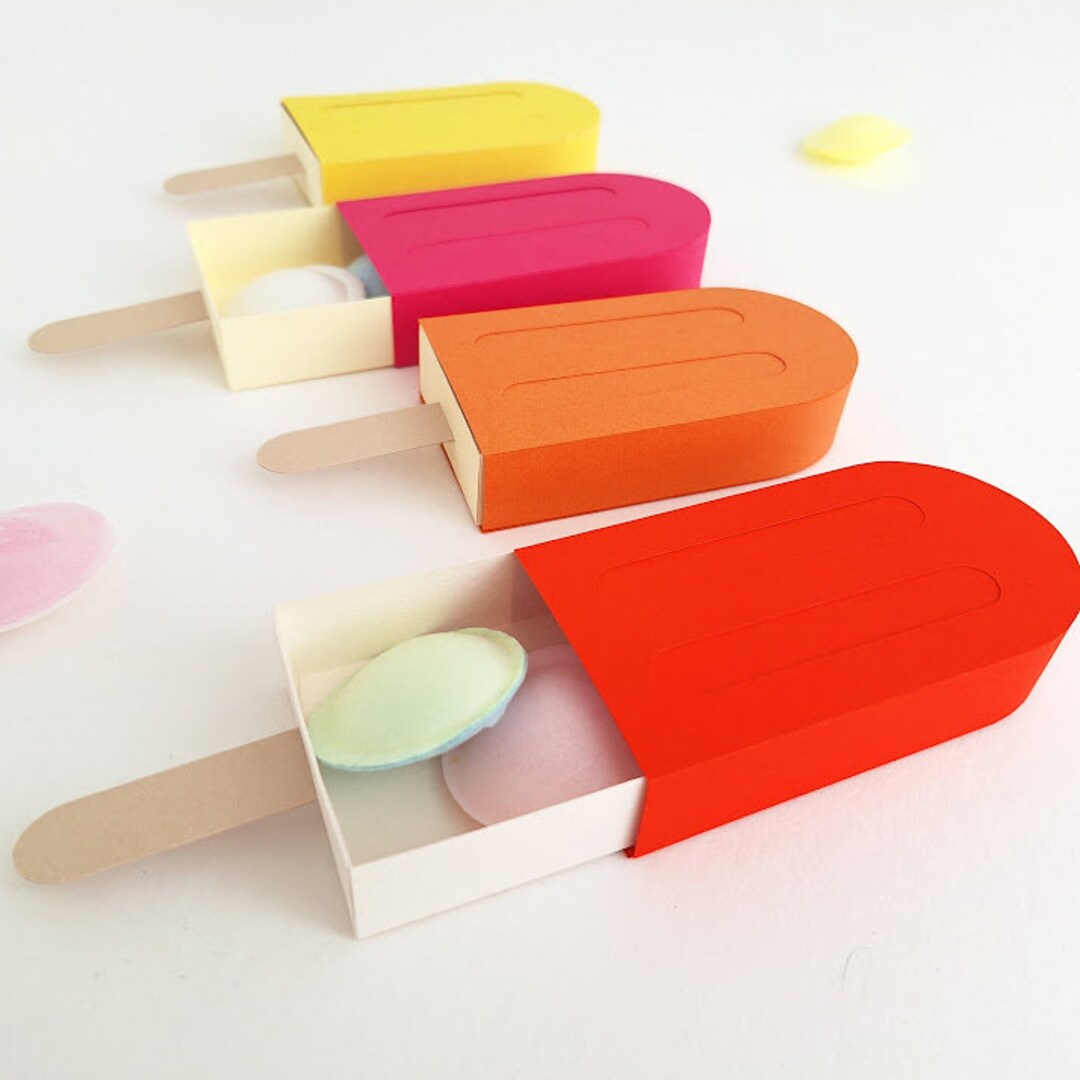 Popsicle Ice Lolly /paper Container / Ice Cream Stick / DIY Gift Box ...