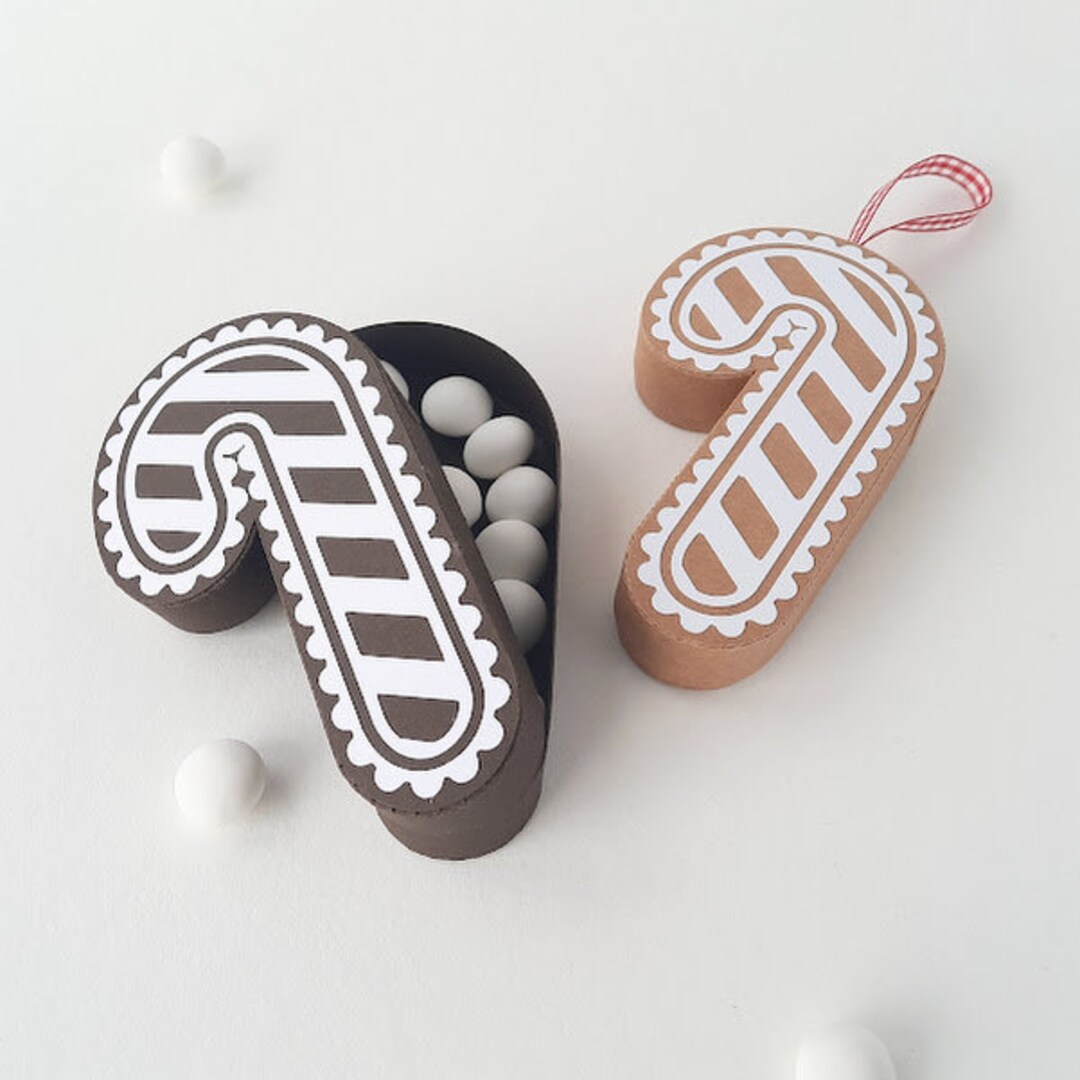Gingerbread Candy Cane Treat Box - Etsy
