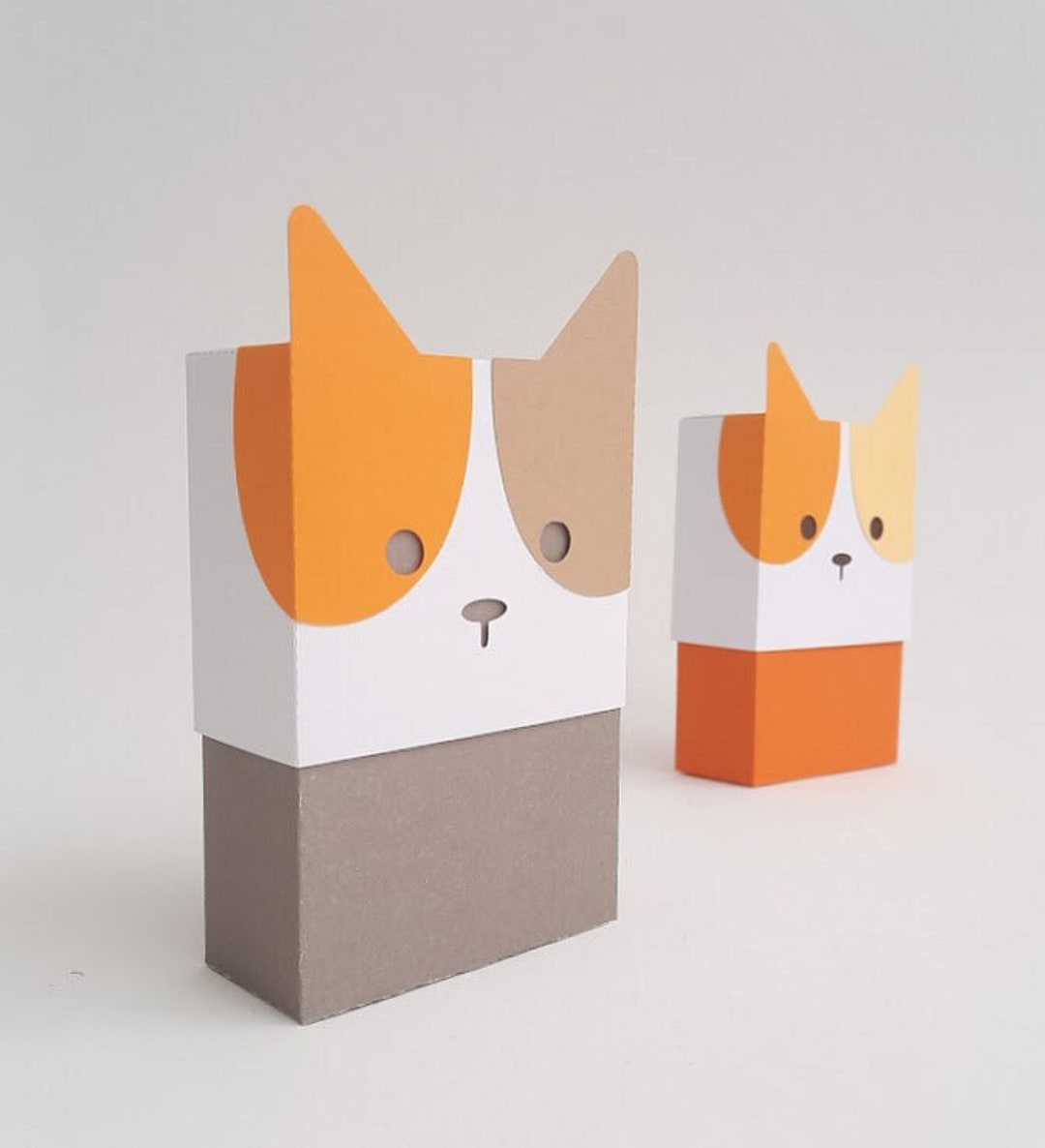 Cat Gift Box / Paper Container / Treat Box / Pet Gifts / DIY Paper Box ...