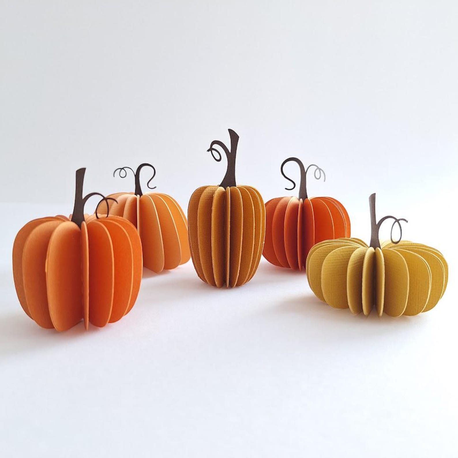 Set of 5 Halloween Pumpkins / Fall Decor / Autumn Home Decor - Etsy