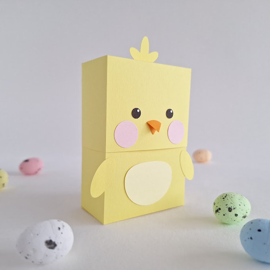 Easter Chick Treat Box SVG: Paper Toy, Treasure Hunt (digital Download ...