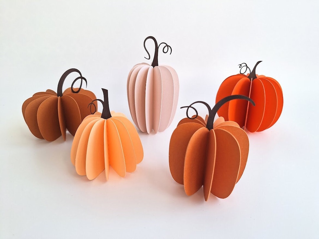 Juego de 5 calabazas de Halloween / Decoración de otoño / Decoración ...