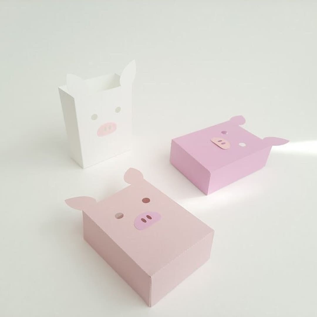 Piggy Piglet Container Gift Bag/ Baby Shower / Treat Box / Birthday ...