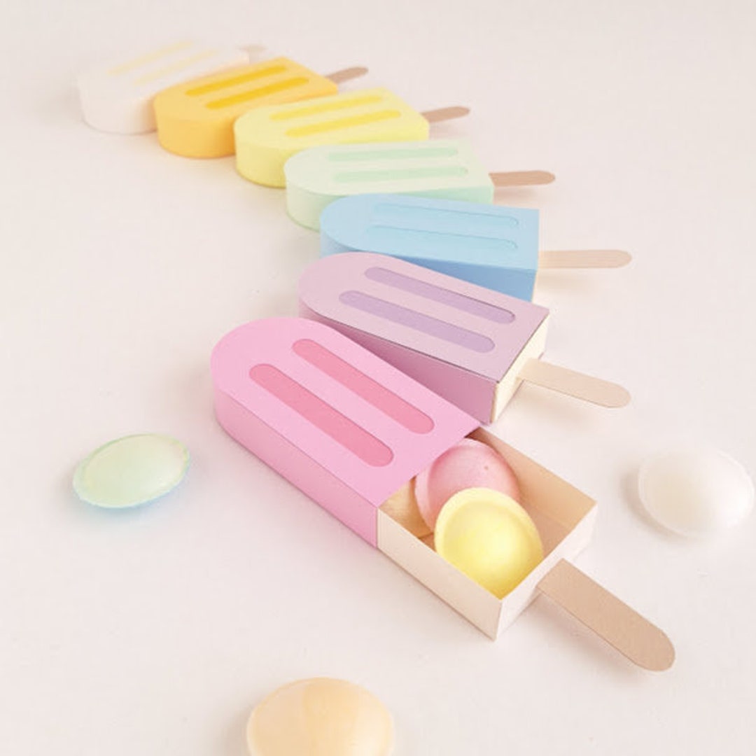 Popsicle Ice Lolly /paper Container / Ice Cream Stick / DIY Gift Box ...