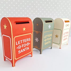 Santa Mail Box/ Letters to Santa Box/ DIY Mail Box/ Santa Post Box ...