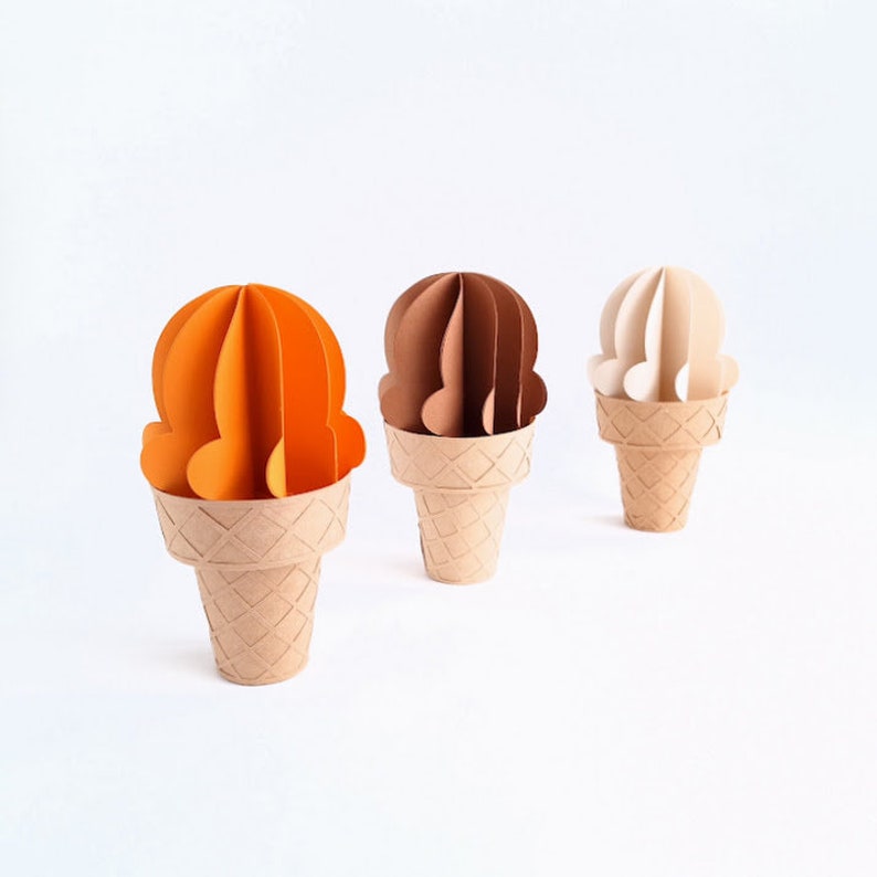 Ice Cream Cones Boxes SVG Cut File / Wedding Favour / DIY Treat Box ...