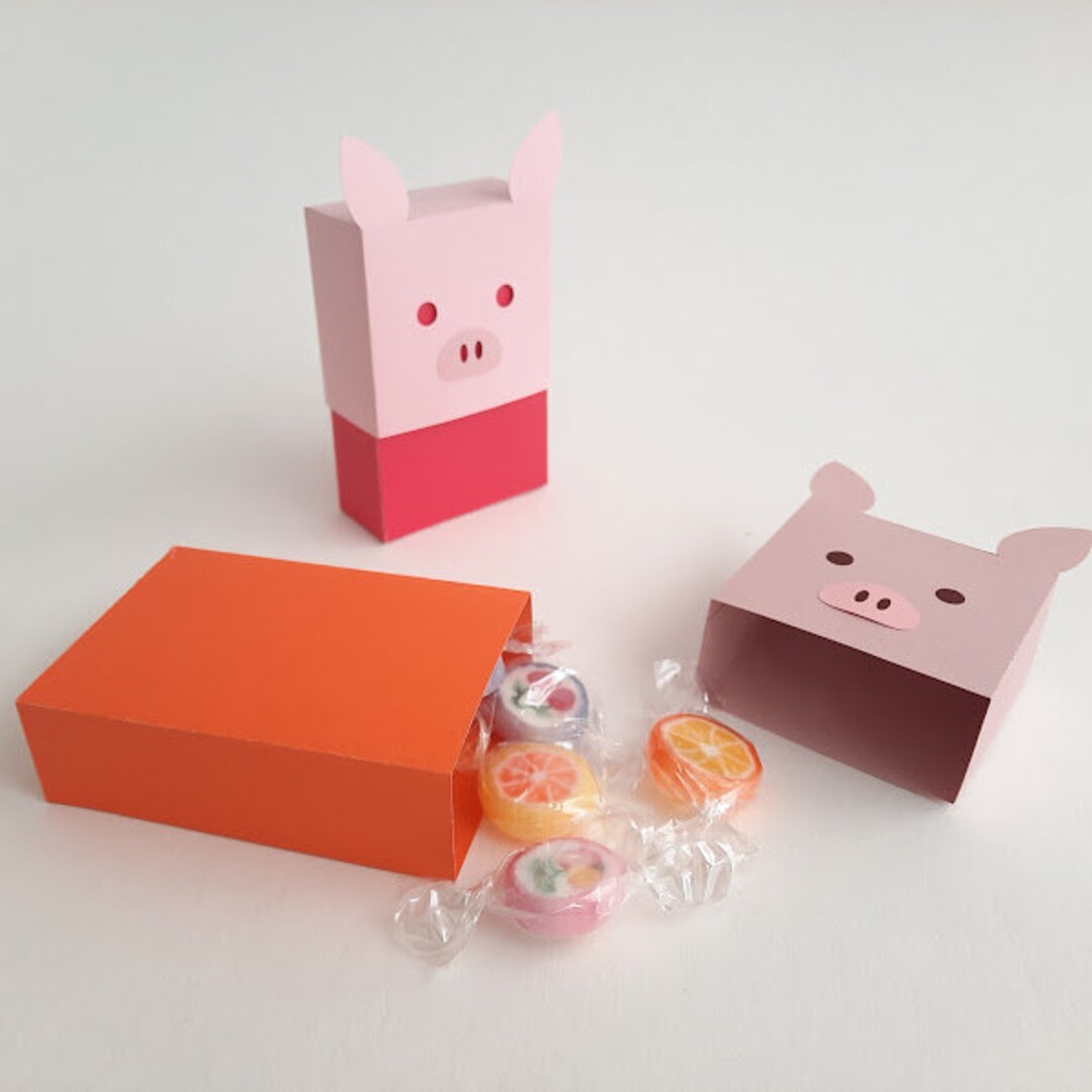 Pig Piggy Piglet Treat Box / Paper Container / Treat Box / Pet Gifts ...