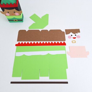 Elf Gift Box SVG: Christmas Treat Box, Advent Calendar (digital ...