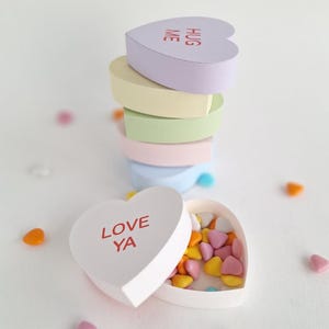 Conversation Heart Gift Boxes Bundle/ Valentine Gift Box/ Heart Shaped ...