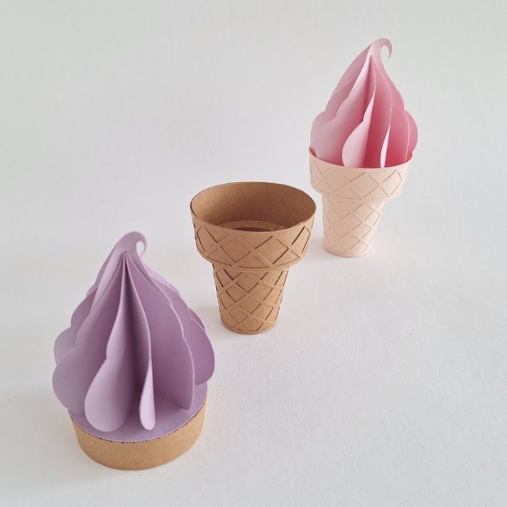 Ice Cream Cone Gift Box SVG: DIY Party Favor (digital Download) - Etsy