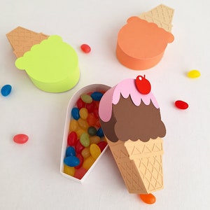 Mini Ice Cream Cone Gift Box/paper Container / Treat Box/ DIY Gift Box ...