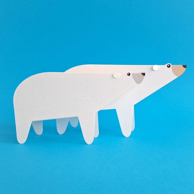 Polar Bear Gift Box SVG Template: DIY Party Favor (digital Download) - Etsy