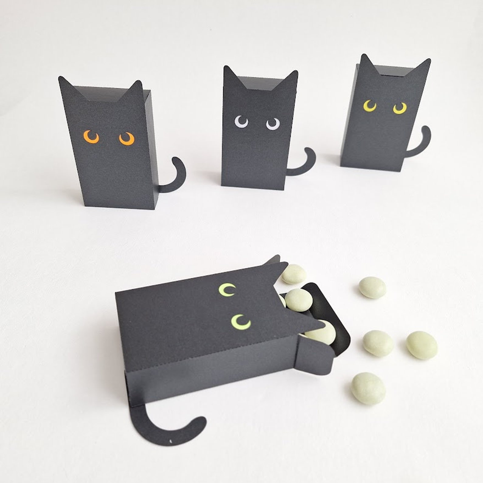 Halloween Cat Candy Box - Etsy