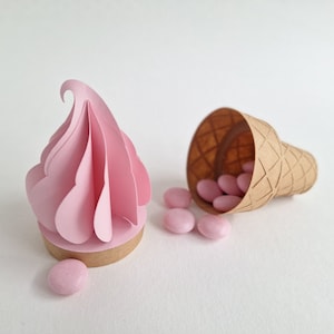 Ice Cream Cone Boxes SVG Cut File / Wedding Favour / DIY Treat Box ...