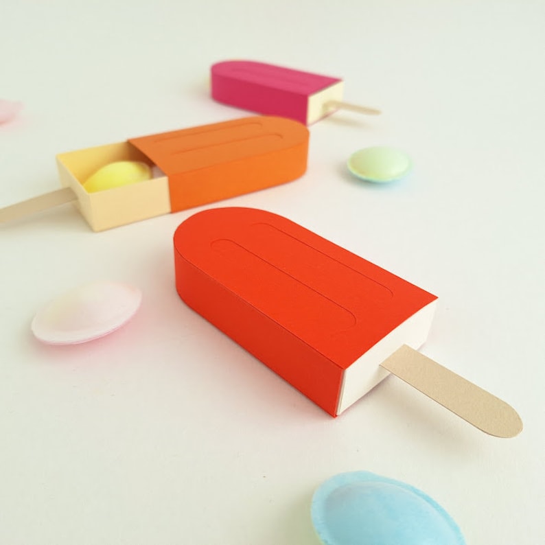 Popsicle Ice Lolly /paper Container / Ice Cream Stick / DIY Gift Box ...