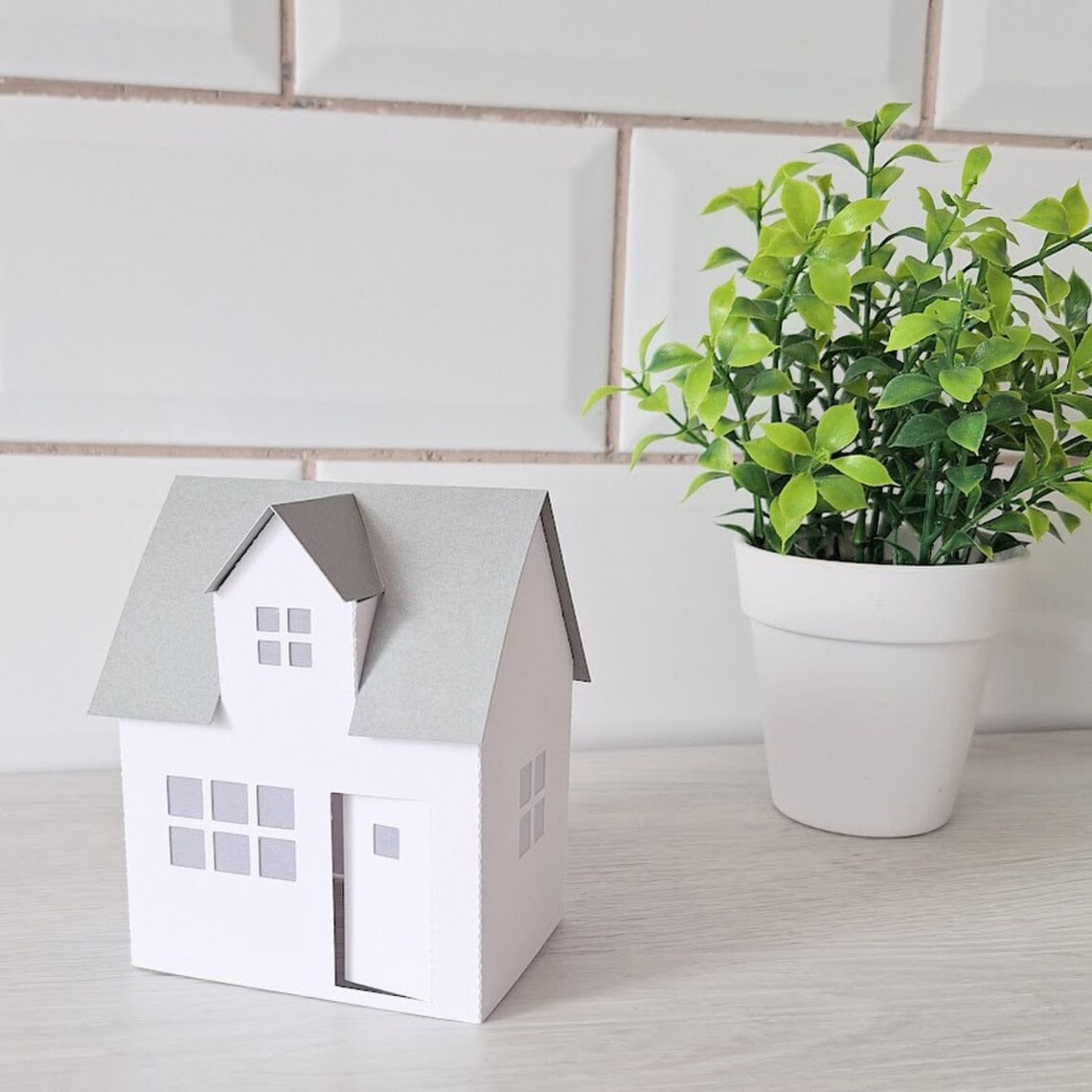 3D Paper House / Christmas House/ DIY Tea Light/ Paper Village/ Tea ...