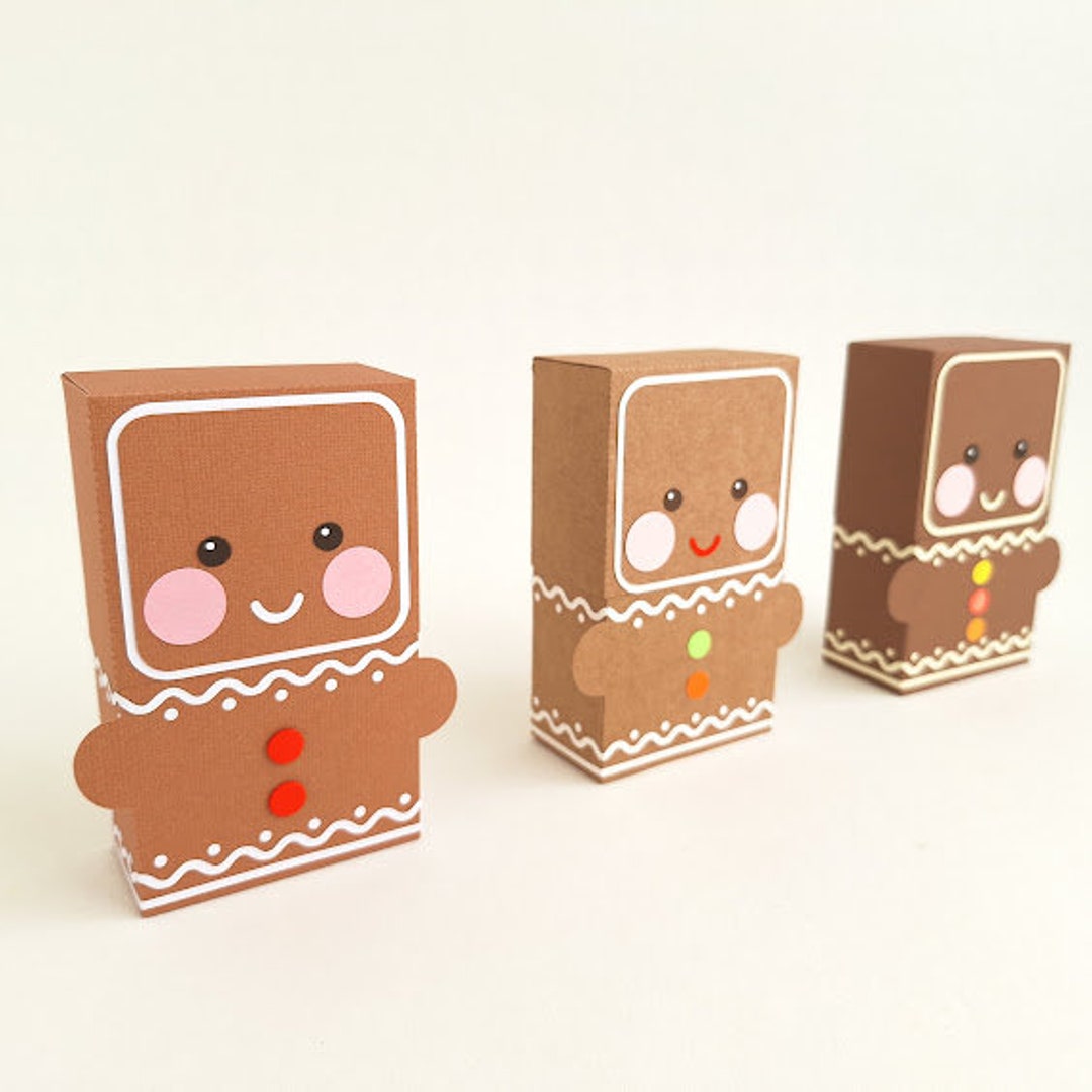 Gingerbread Man Treat Box/ Christmas Gift Box/ Advent Calendar Boxes ...