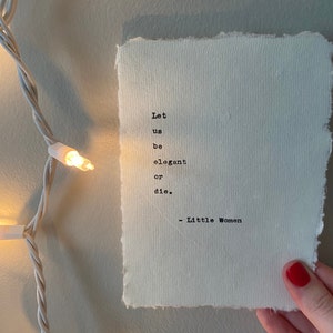 Little Women Typewriter Quote Print - 4x6 - Etsy