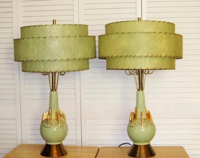 C. MILLER 1955 'meteor Lamps' - Hollywood Regency - Original Three-tier ...