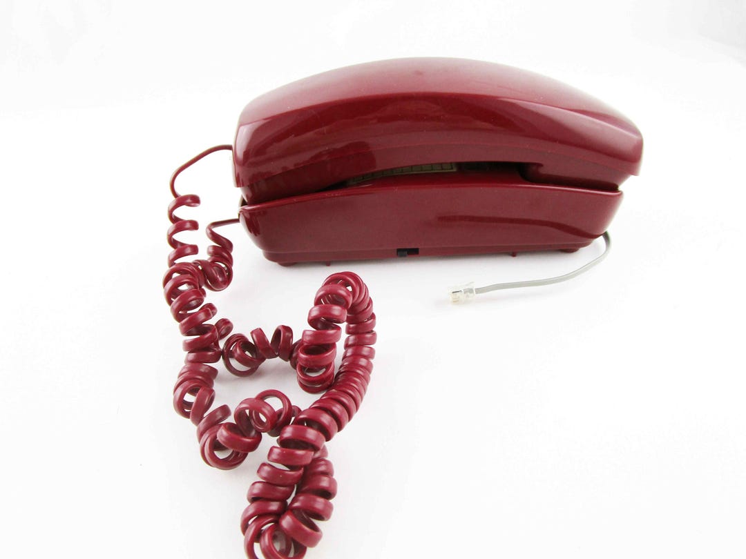 1970s Vintage 'AT&T' Trimline Style Touchtone Phone - Maroon Phone ...