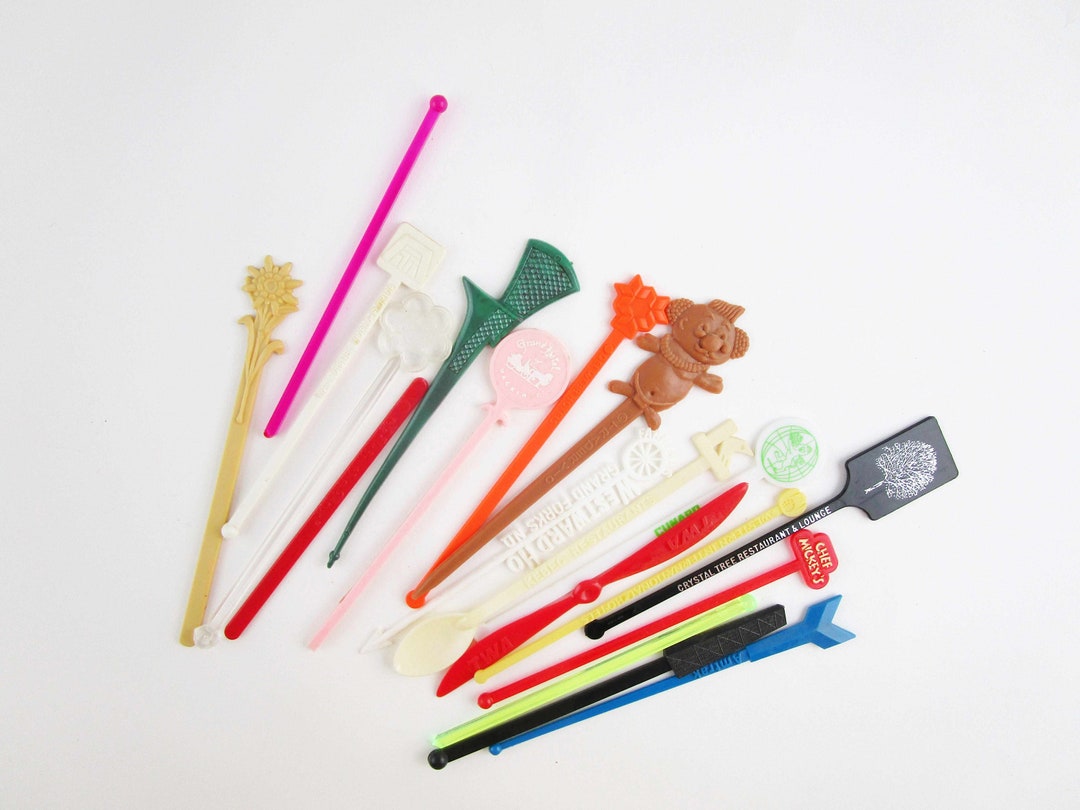 19 Plastic Stir Sticks - Vintage Style From the '50s-'60s - Bars and ...