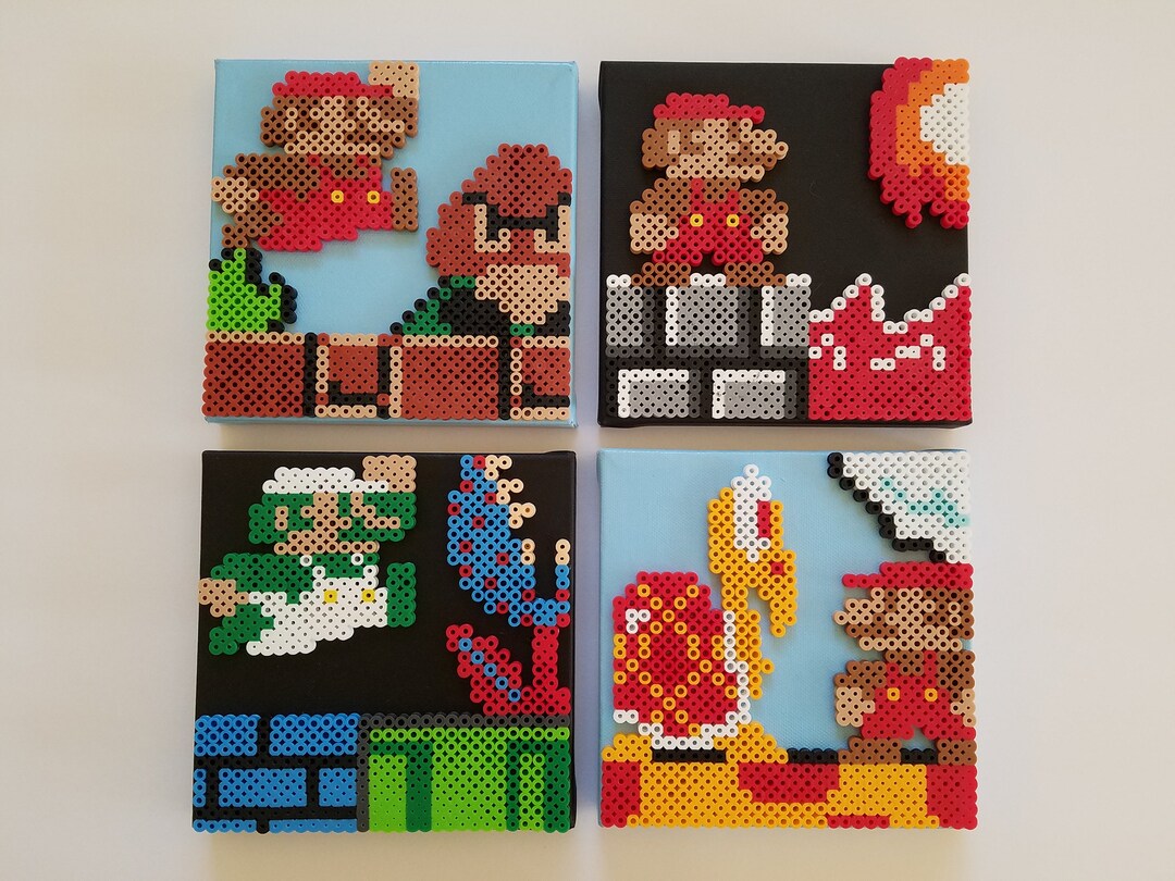 Super Mario Montage Canvas Set - Etsy