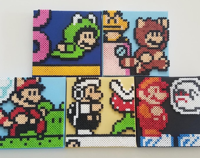 Super Mario 3 Montage Canvas'...buy Individually or as a Set - Etsy