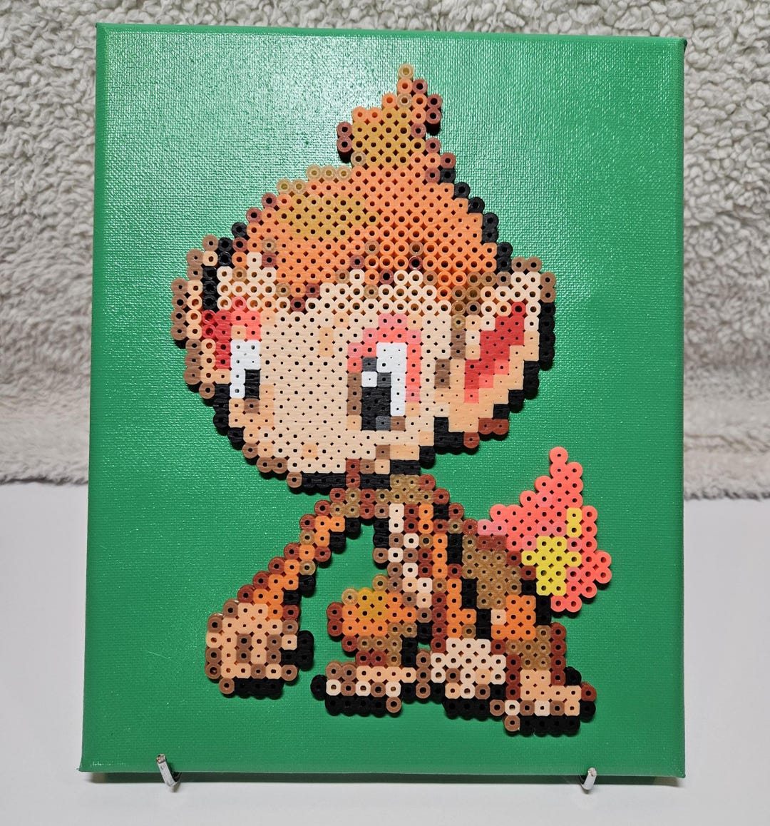 Chimchar Pokemon Perler Bead Canvas Art - Etsy
