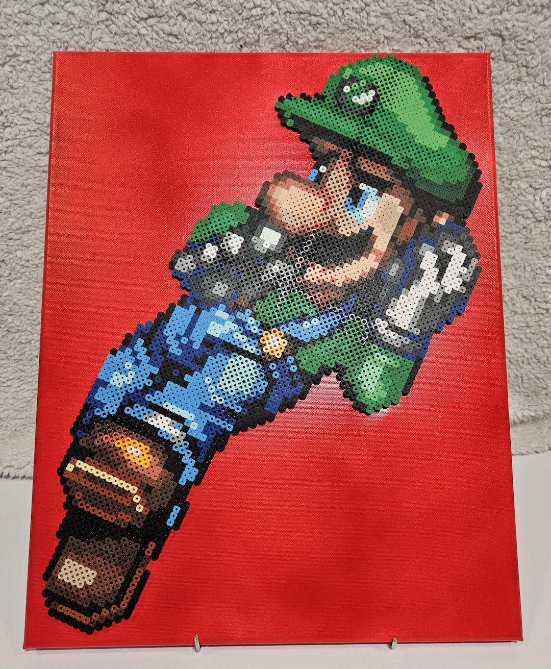Smash Bros Luigi Perler Bead Canvas Art - Etsy