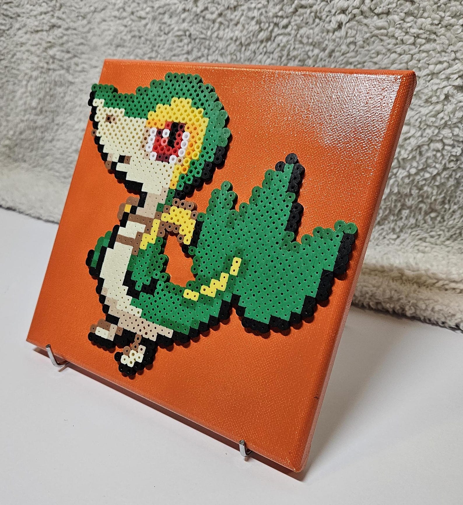 Snivy Pokemon Perler Bead Canvas Art - Etsy