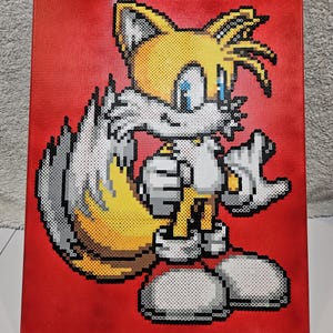 Tails the Fox Perler Bead Canvas - Etsy