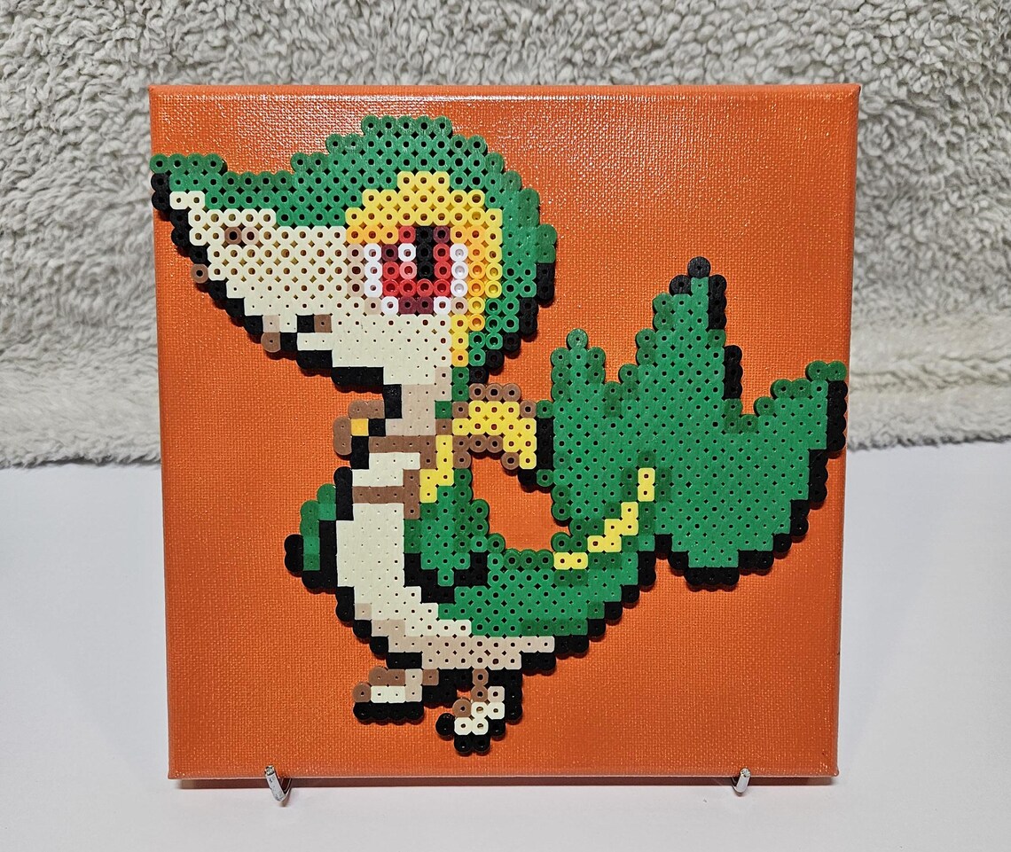 Snivy Pokemon Perler Bead Canvas Art - Etsy