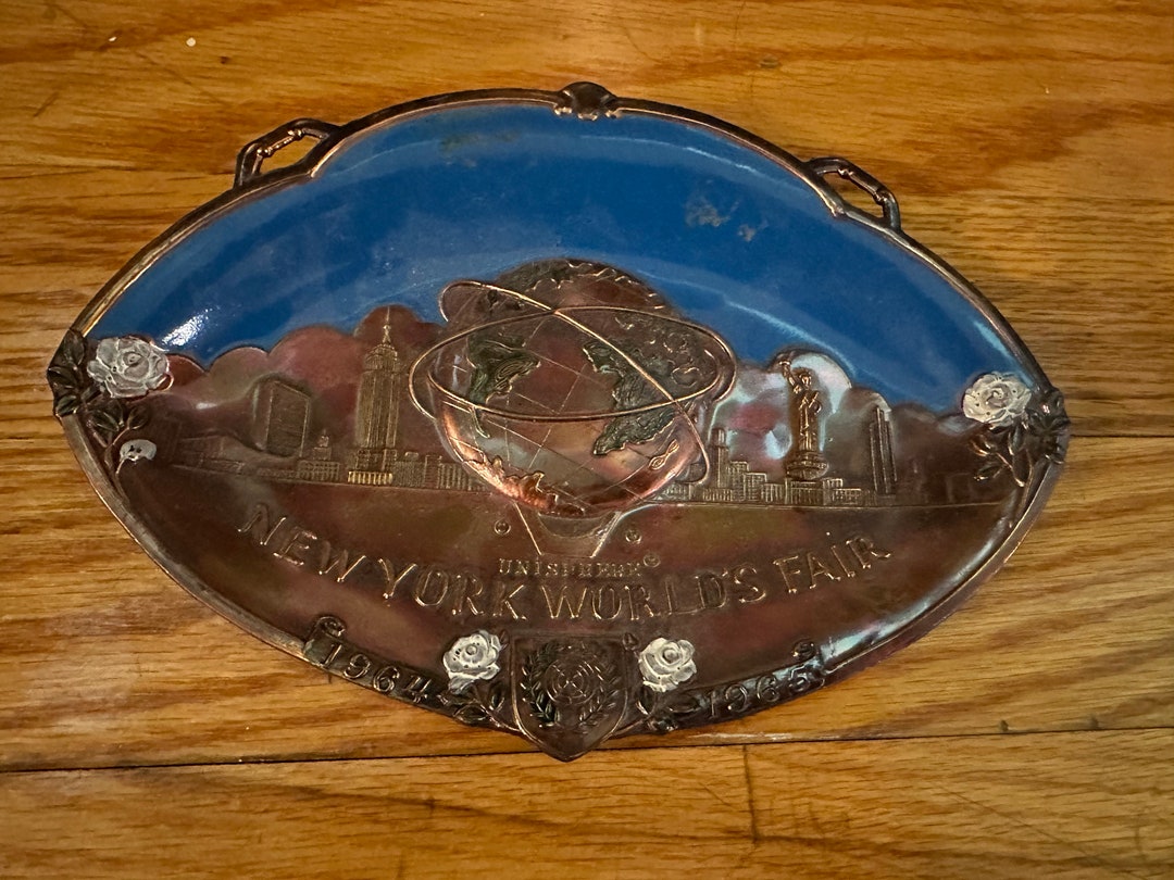 1964-1965 World's Fair Unisphere Plaque/tray Bronze Enamel - Etsy