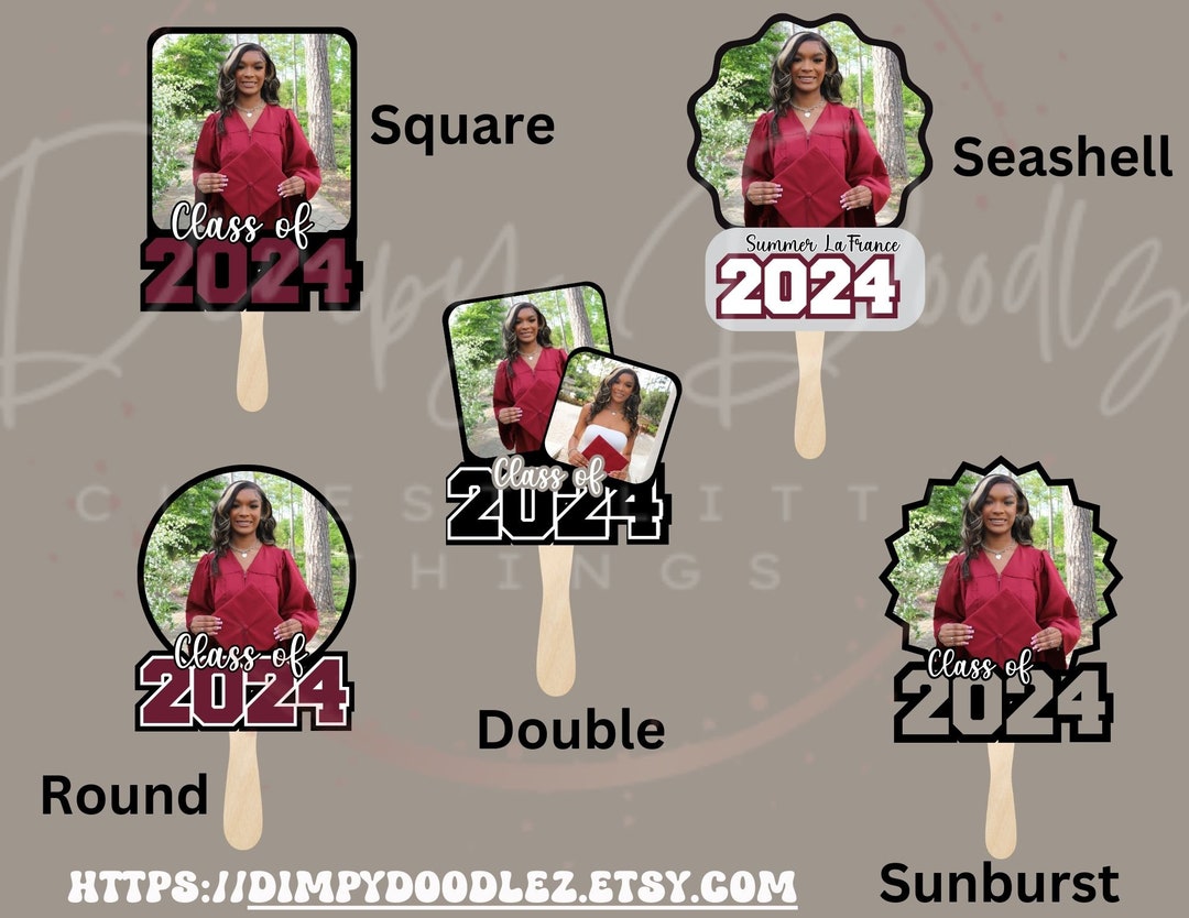 Set of 5 Custom Graduation Fans on Heavy Cardstock. Single-sided - Etsy