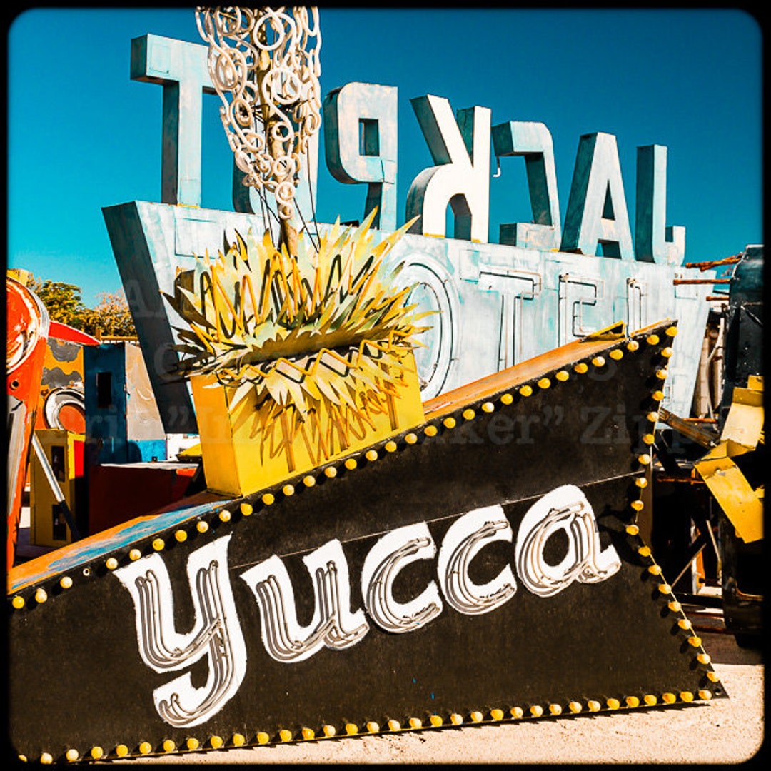 Yucca Jackpot Sign Las Vegas Art From the Iconic Neon Boneyard Signs as ...