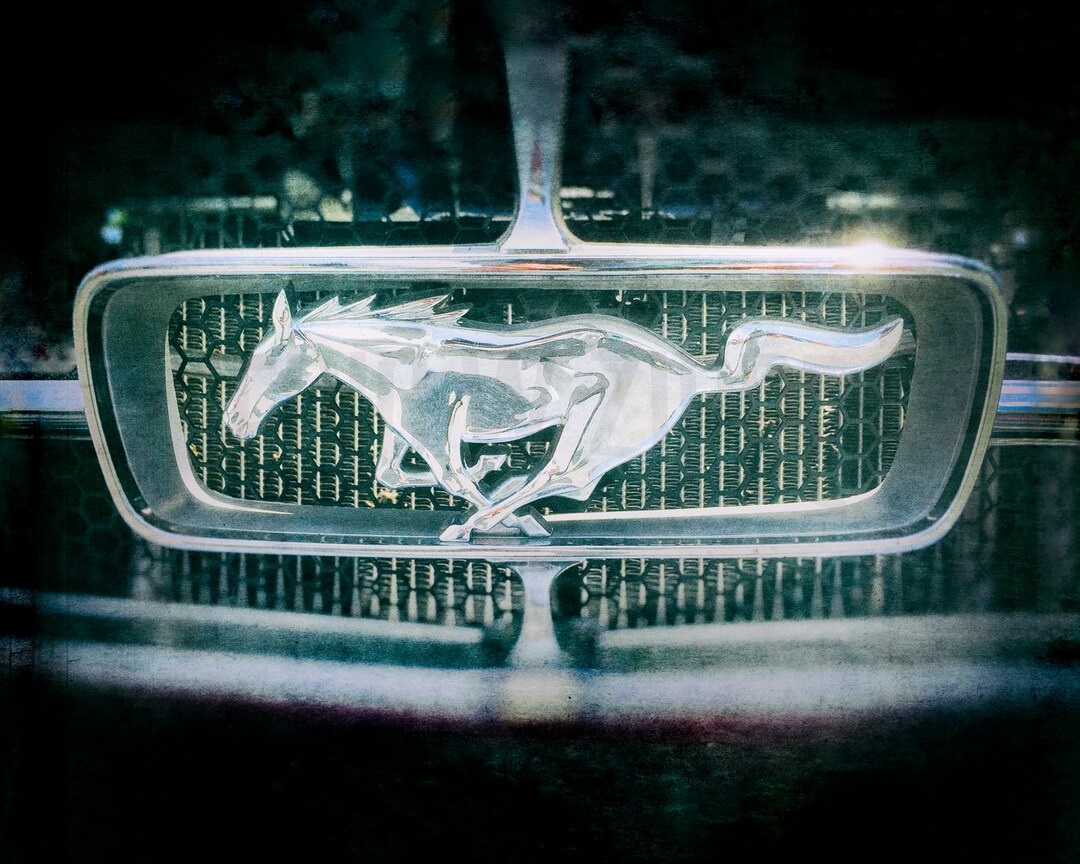 Classic Ford Mustang Grill Emblem, Muscle Car, , Car Photo, Car Art ...