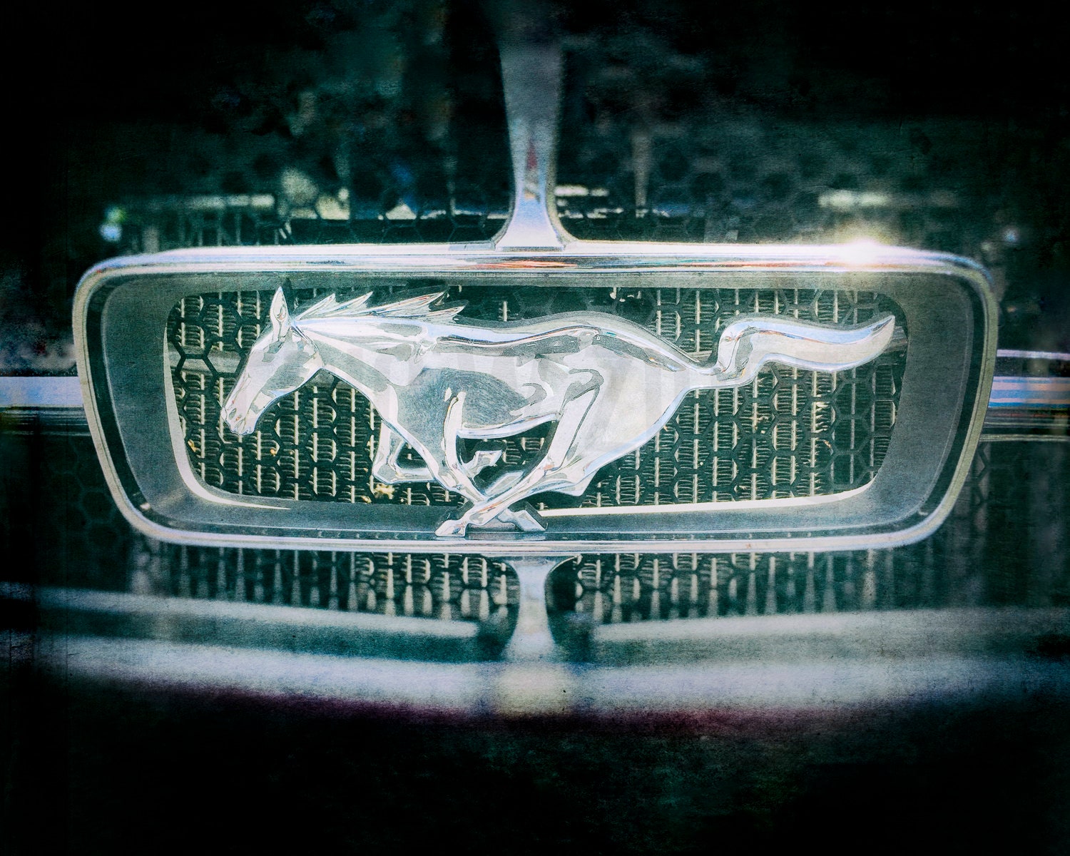 Classic Ford Mustang Grill Emblem, Muscle Car, , Car Photo, Car Art ...