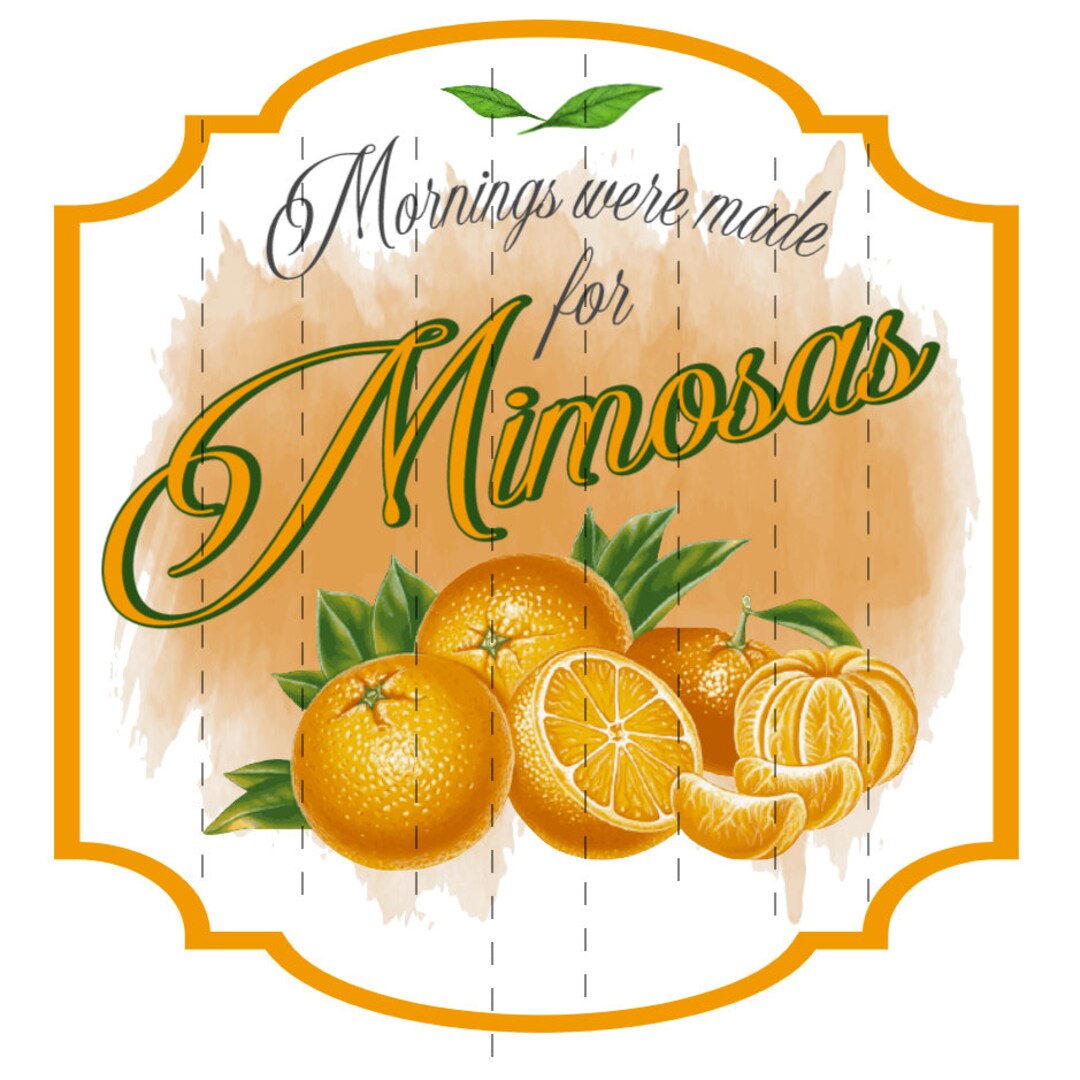 Mimosa Label Decal - Etsy