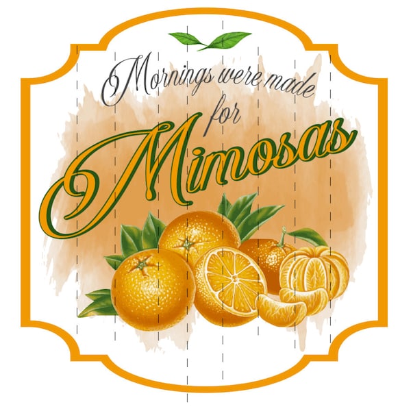 Mimosa Bar Labels - Etsy
