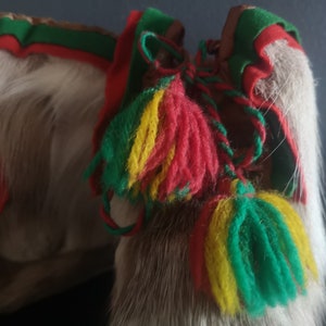 Vintage Laplander Saami Boots Reindeer Fur Boots Real Fur Boots ...