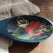 Vintage Floral Wooden Spoon Carved Blue Red Spoon Painted Wooden Spoon ...