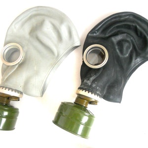 Vintage Soviet Gas Mask GP-5 USSR Era 1980s Russian Gas Mask With Half ...