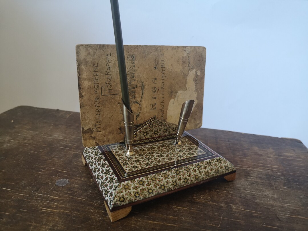 Pen Holder Desk Stand Desk Organizer Vintage Pencil Holder Vintage Desk ...