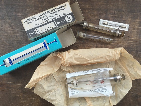 Vintage Soviet Medical Syringe USSR Era Medicine Soviet - Etsy