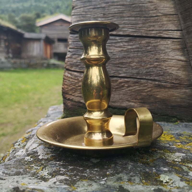 Brass Candle Holder - Etsy