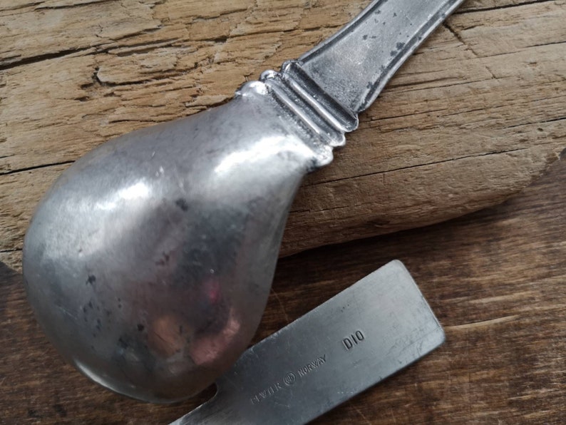 Norwegian Pewter Spoon Norwegian Tin Spoon Norway Souvenir | Etsy