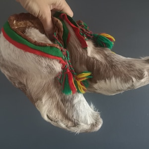 Vintage Laplander Saami Boots Reindeer Fur Boots Real Fur Boots ...